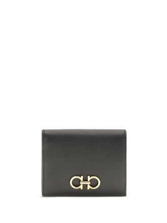 Ferragamo Womens Calfskin Wallet Black Calf Leather & Purses