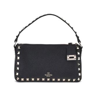 Valentino Garavani Rockstud Zip-Up Schultertasche - - Bags - Damen - Schwarzk - ONE SIZE