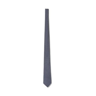 Ermenegildo Zegna Cravate en soie avec voiles all over - Homme - Accessoires - Bleu - Taille: ONE Size