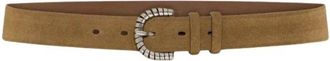 Seventy unisex, Accessoires, Brun, Taille: 2XS Ceinture en Cuir Suede avec Boucle Orn&eacute;e