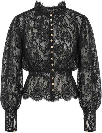 Self Portrait Bluse - Schwarz