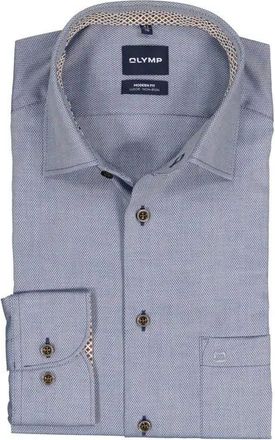 Olymp Herren Hemd blau Baumwolle