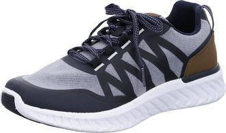 Ara Herren SAN Diego Sneaker, Steel-Blue,Blue/Cognac, 39 EU