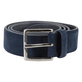Orciani Blauer Wildleder-G&uuml;rtel mit Metallschnalle - - Accessories - Herren - Blau - 105 CM