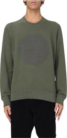 Stone Island Homme, Sweatshirts et sweats &agrave; capuche, Vert, Taille: 2XL SweaT-shirt col rond avec logo brod&eacute;