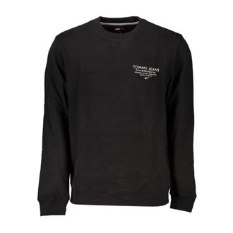 Tommy Hilfiger Baumwoll-Sweatshirt mit Rundhalsausschnitt und Logo-Print - - Sweatshirts & Hoodies - Herren - Schwarzk - 2XL