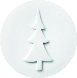 R&auml;der Winterzucker Porzellanstempel Tanne H:9cm &Oslash;4,5cm