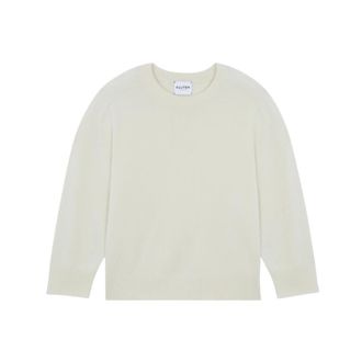 Kujten 00-5 Rundhals-Strickware - - Knitwear - Damen - Wei&szlig; - M