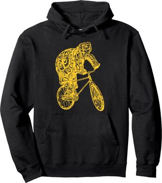 Seembo Turtle Cycling Biker Lustiges Biker Reptilienfahrrad Pullover Hoodie