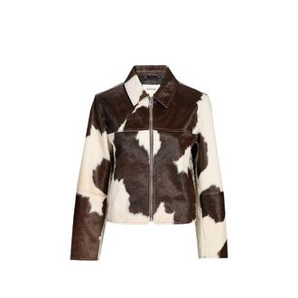 Saison 1865 Veste imprimé vache en cuir