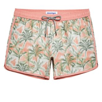 Maamgic Herren Badeshorts Vintage Retro Boardshorts 4 Way Stretch Schnelltrocknend mit Mesh-Futter und Verstellbarem Tunnelzug MEHRWEG, Kokosnuss Hellpink, S