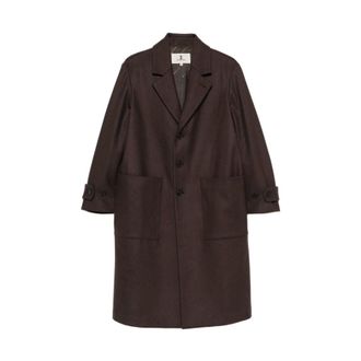 Barena Manteau &agrave; boutonnage simple et revers en pointe - Femme - Manteaux - Brun - Taille: 38 FR