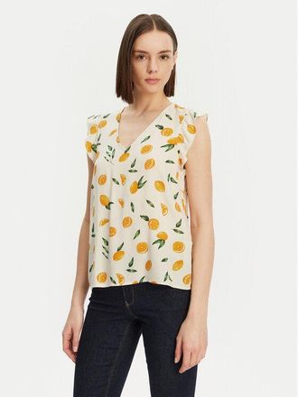 Pieces Bluse Nya 17147804 &Eacute;cru Regular Fit