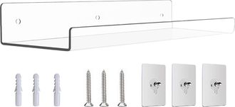 Generic Schwebende Acrylregale - Transparentes Pr&auml;sentationsregal F&uuml;r Sammlerst&uuml;cke, Badezimmer-Make-up-Organizer | Wohnung B&uuml;ro Wohnzimmer K&uuml;che Schlafzimmer