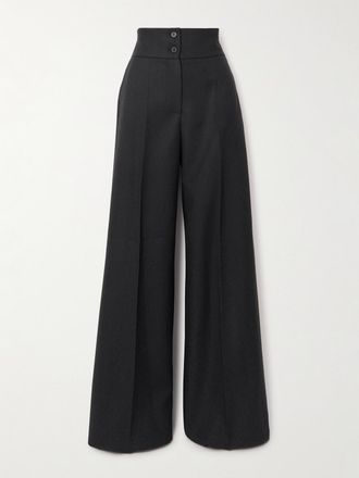 Altuzarra Rudy Hose Mit Weitem Bein Aus Webstoff Mit Nadelstreifen - Schwarz