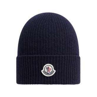 Moncler Homme, Accessoires, Bleu, Taille: ONE Size Cashmere Blend Beanie