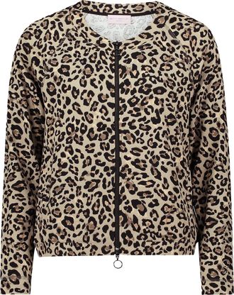 Betty Barclay Damen Shirtjacke mit Rippenstruktur 44, Khaki/Schwarz