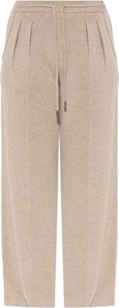 Max Mara Pantalon en Laine Funale - Femme - Pantalons - Beige - Taille: 38 FR