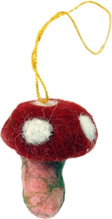 Guru Shop Filz Anhänger, Filzdekoration, Baumbehang - Fliegenpilz, Wolle, 7x3x3 cm