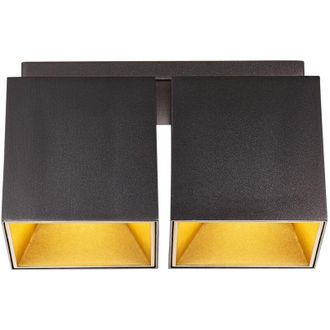 Nordlux Spoterie ethan 2-Spot Aluminium Matt noir, H.11.99 - IP20 - GU10 / Int&eacute;rieur