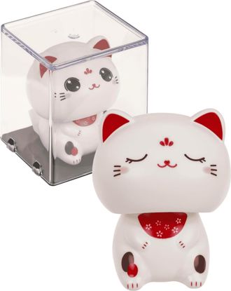 Out of the Blue Winkekatze mit Solarzelle - Symbol f&uuml;r Gl&uuml;ck & Lebensfreude - Japanische Maneki Neko Figur 5,5 cm - Automatisch winkender Gl&uuml;cksbringer f&uuml;r Schreibtis
