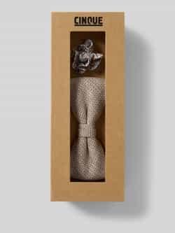 Cinque Fliege und Einstecktuch aus Leinen im Set Modell TURINO