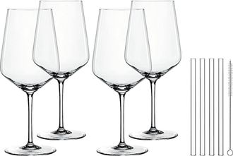 Nachtmann Cocktail/Spritz Set/4 + 4 Glastrinkhalme 7608/8tlg Tastes Good [SET4] [SP]