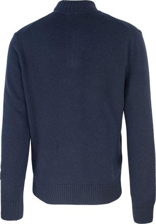 Lacoste Half-Zip Wool Sweater - Navy