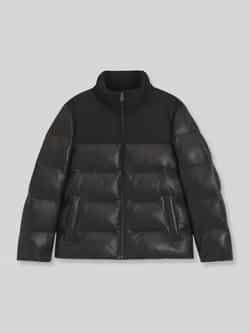 HUGO BOSS Lederjacke aus Lammfellnappa mit Stehkragen