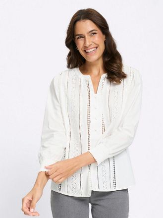 Witt Klassische Bluse Baumwoll-Bluse Langarm
