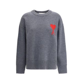Ami Damen, Strickwaren, Grau, SGr&ouml;&szlig;e