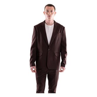 Paolo Pecora Homme, Vestes, Brun, Taille: M Veste L&eacute;g&egrave;re en M&eacute;lange de Coton