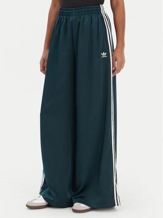 adidas Jogginghose adicolor Satin JV7511 Gr&uuml;n Wide Leg