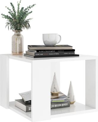 Generic Couchtisch, Quadratischer Sofa-Beistelltisch mit Offenem Rahmen, Integriertes Ablagefach f&uuml;r B&uuml;cher, Getr&auml;nke und Wichtige Einrichtungsgegenst&auml;nde (40