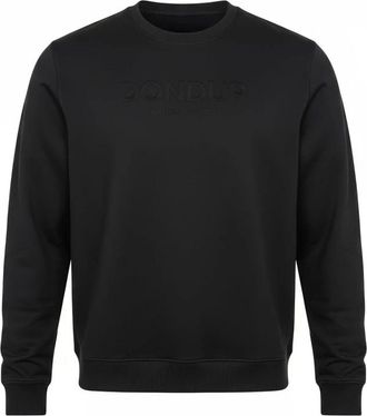 Dondup Homme, Sweatshirts et sweats &agrave; capuche, Noir, Taille: 2XL SweaT-shirt en coton &agrave; col rond et coupe classique