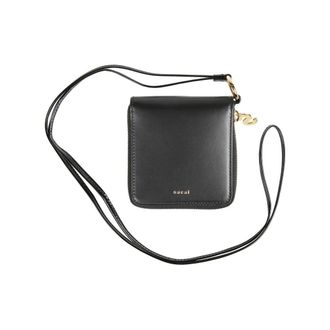 sacai Portemonnaie - Bicolor Cowhide Half-Fold Wallet With Gold-Tone Ha - Gr. unisize - in Schwarz - f&uuml;r Damen