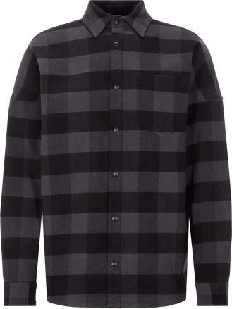 Palm Angels Surchemise oversize &agrave; carreaux en coton