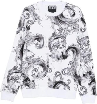 Versace Jeans Couture Homme, Sweatshirts et sweats &agrave; capuche, Multicolore, Taille: M SweaT-shirt Imprim&eacute; en Jersey de Coton