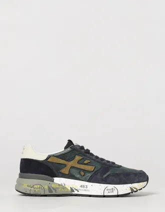 Premiata Mick Sneakers aus Nylon und Veloursleder mit gezahnter Sohle