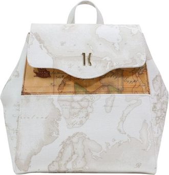 Alviero Martini 1A Classe Femme, Sacs, Blanc, Taille: ONE Size Lf64 Mixg Backpack