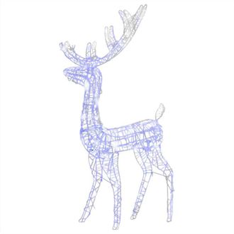 vidaXL LED-Rentier Acryl Weihnachtsdekoration 140 LEDs 120 cm Blau vidaXL