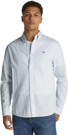 Tommy Jeans Linen Blend M - Langarm Hemd - Herren