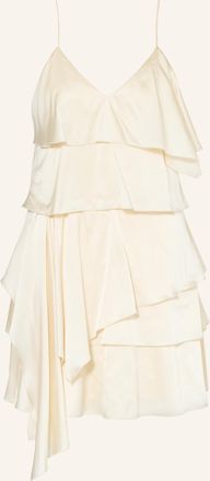 Mrs & Hugs Mrs & Hugs Satinkleid Mit Volants beige