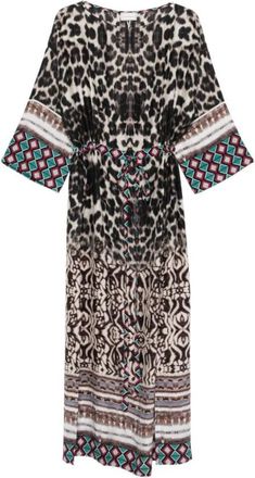 Pierre-Louis Mascia Femme, Robes, Multicolore, Taille: 38 FR Robe Maxi &agrave; Motif G&eacute;om&eacute;trique