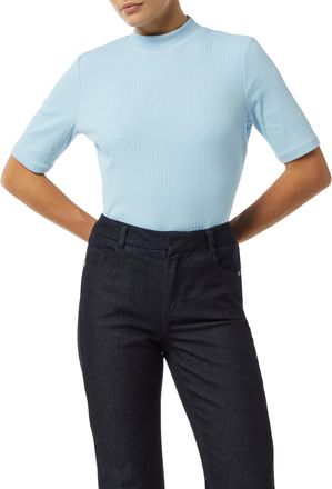 Comma Geripptes T-Shirt im Slim Fit