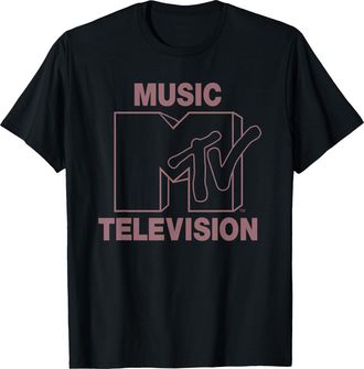 Giesswein Burgunderrot MTV Logo Musik Fernseher T-Shirt