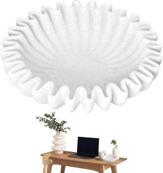 Generic Rüschenschalendekoration - Dekorative Obstschale zum Servieren von Snacks, Rüschenschale zum Servieren und als Heimdekoration | Rüschenschüssel zum Se