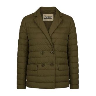 Herno Gesteppter zweireihiger Blazer - - Jackets - Damen - Gr&uuml;n - M