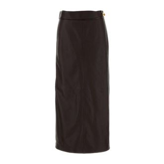 Ferragamo Langer Nappa-Lederrock - - Skirts - Damen - Braun - XS