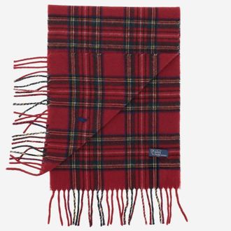 Polo Ralph Lauren Mens Cashmere Scarf With Embroidered Logo Multicolour Scarfs